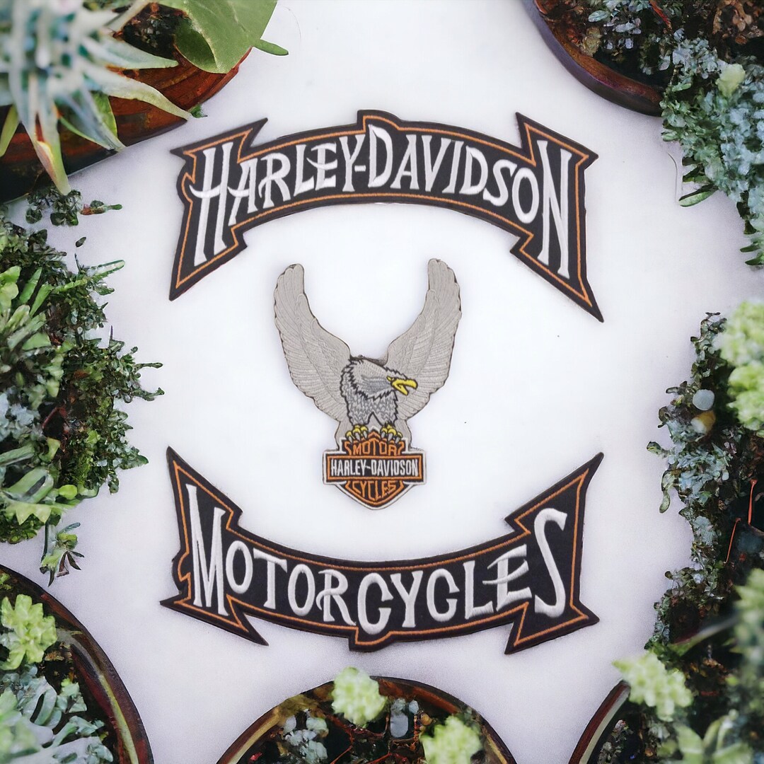 Harley Davidson Iron on Embroidered Eagle Sign Patch,high Quality Patch ...