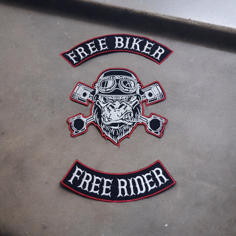 Ensembles D'écussons Free Biker/free Rider Patch Thermocollant De Trés ...