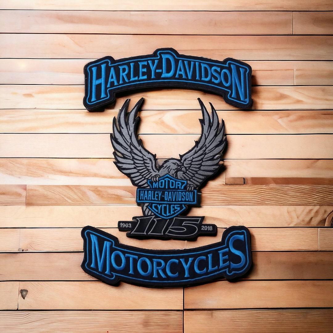 Patch Harley Davidson Thermocollant, Harley David-son Iron on Back ...