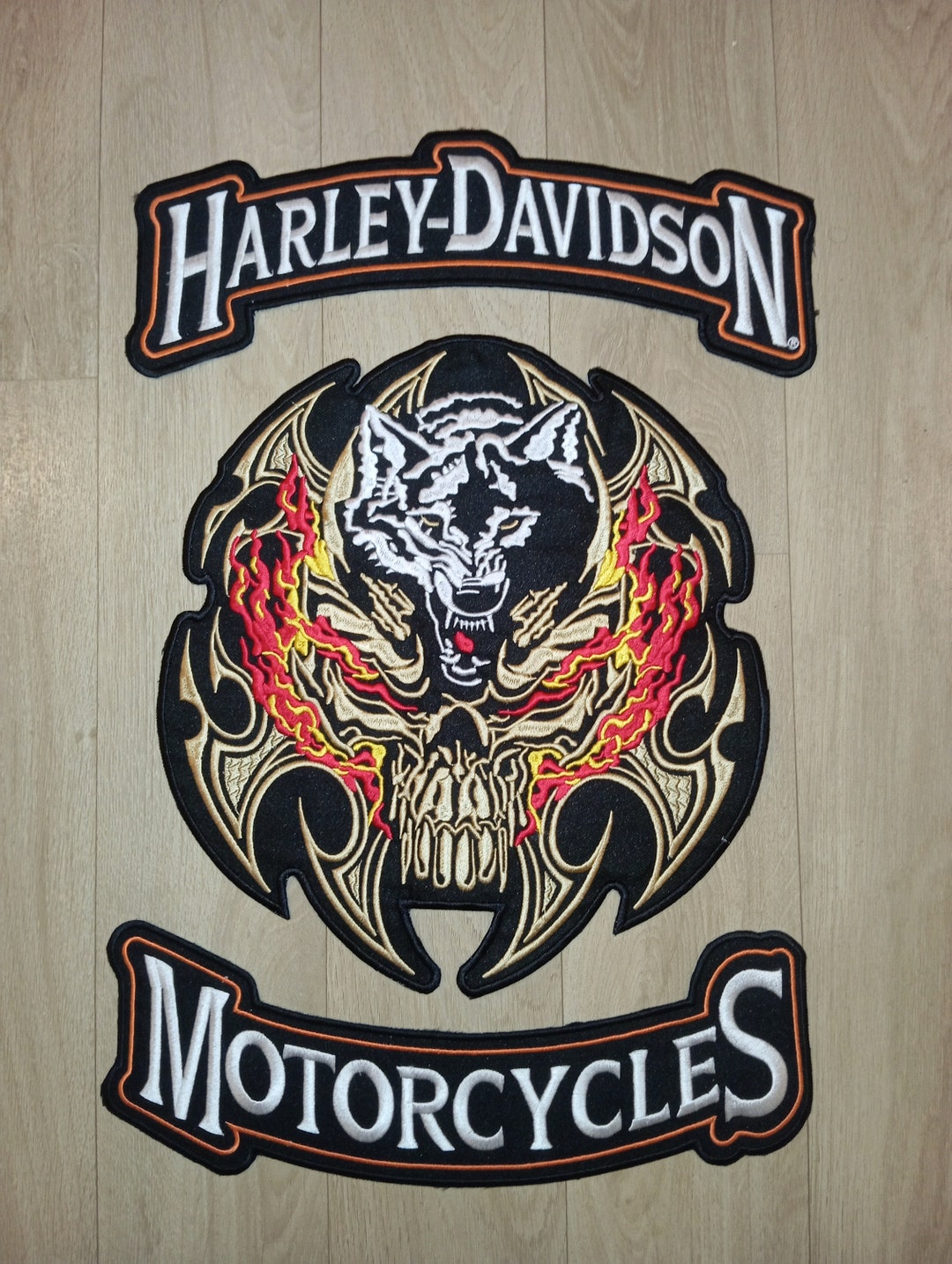 Harley Davidson Iron on Back Patch Big Size New for Jackets - Etsy
