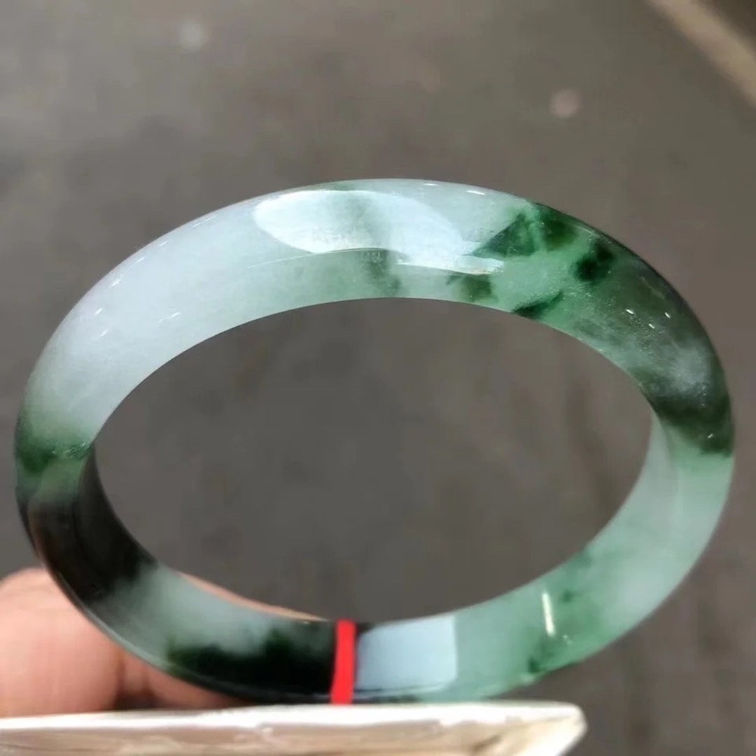 Natural Jadeite Bangle 54mm-64mm Green Jadeite Bracelet Certified Women ...