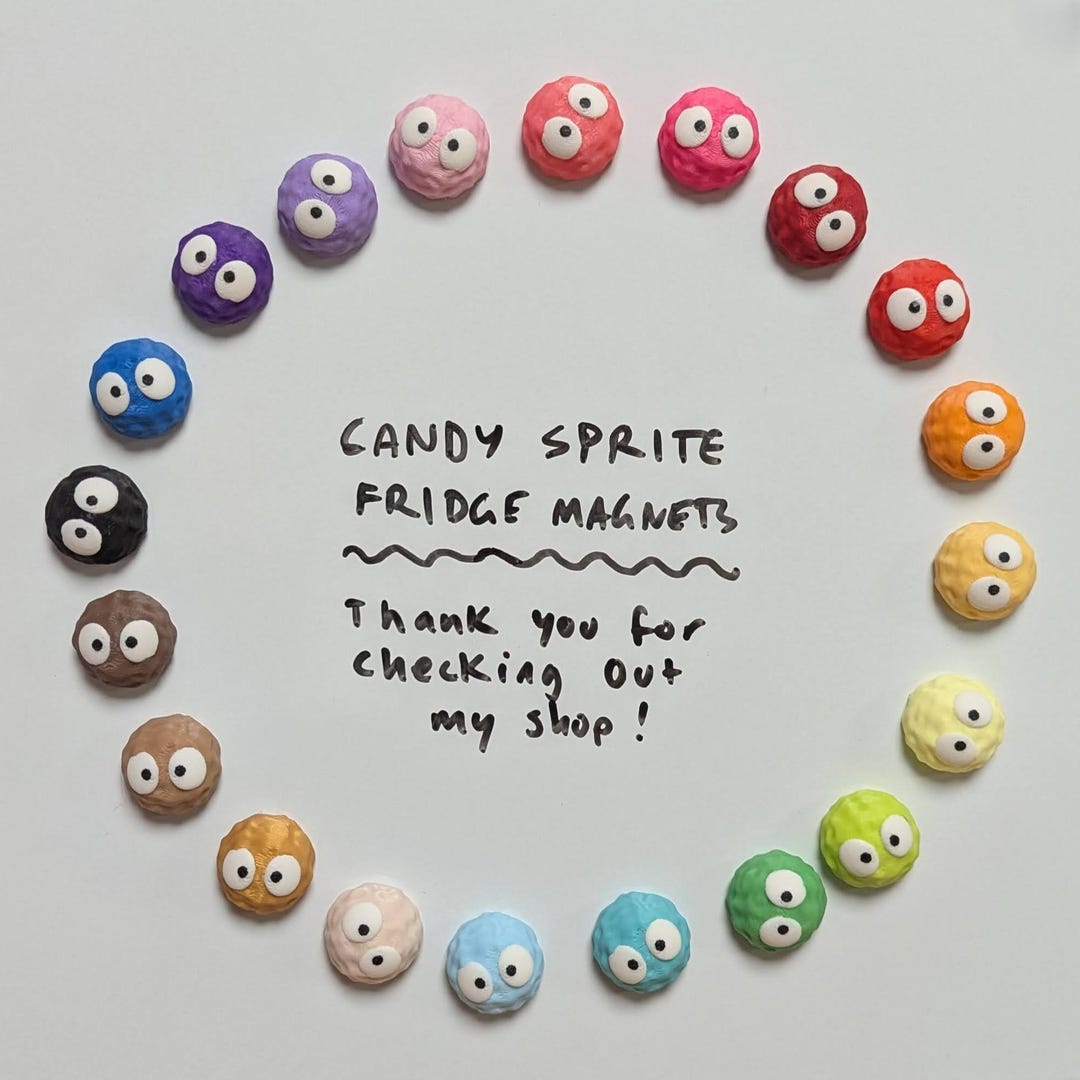 Sprite Fridge Magnets Set: 8x - 20x Set | Anime Inspired Kawaii Decor ...