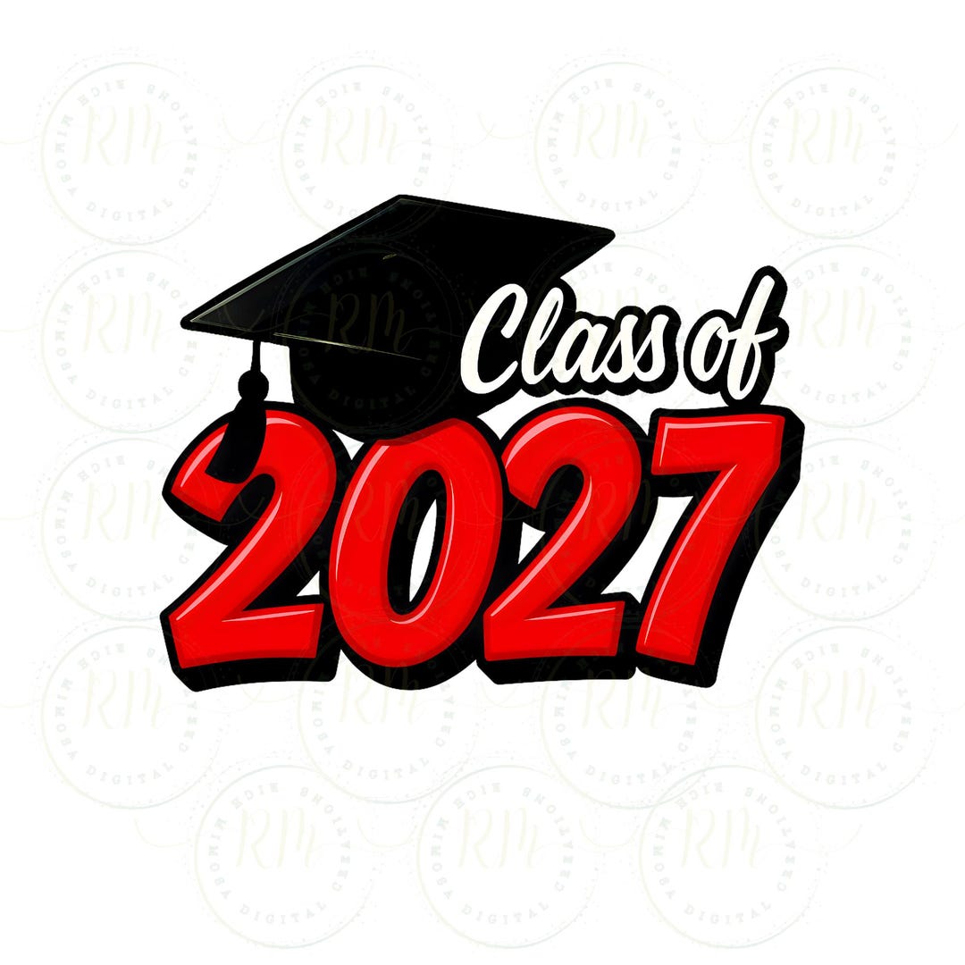 Class of 2027 Graduation PNG: Red & Black Design (digital Download) - Etsy