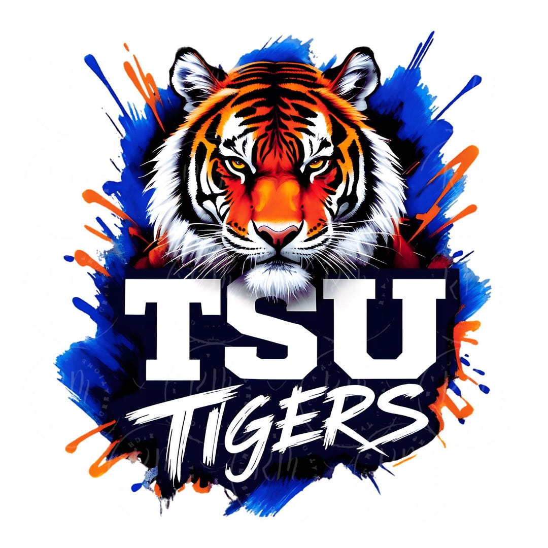 Bold TSU Tigers Mascot Logo PNG | Fierce Tiger Head Clipart | TSU ...