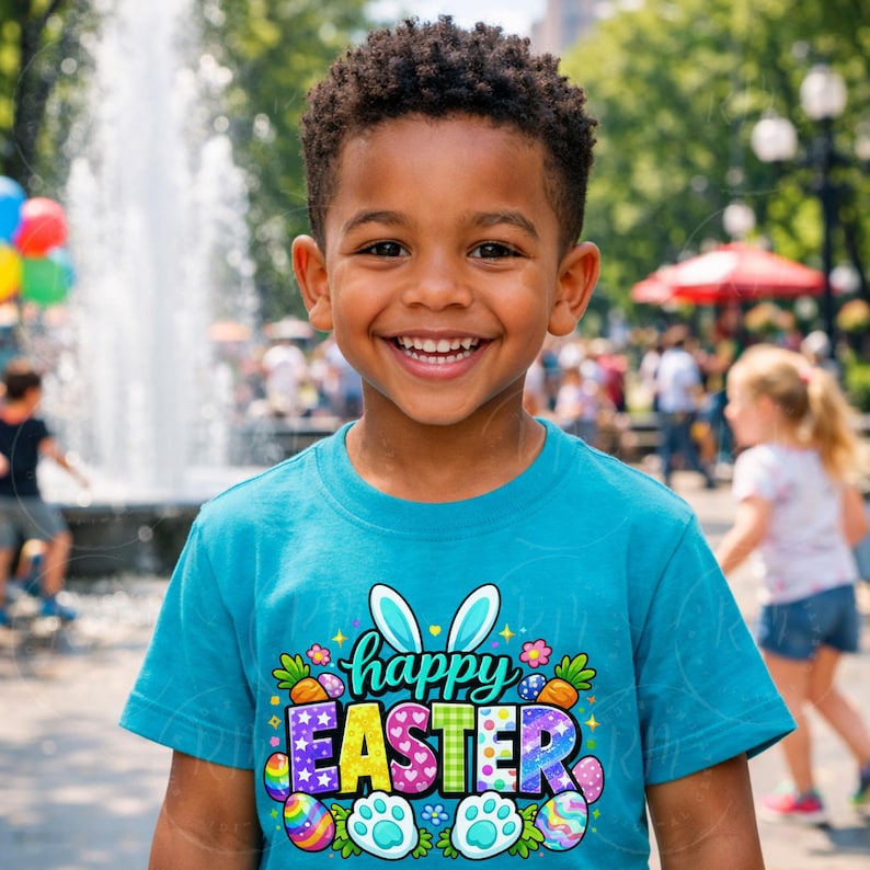 Happy Easter Bunny Clipart, Colorful Spring Graphic (digital Download ...