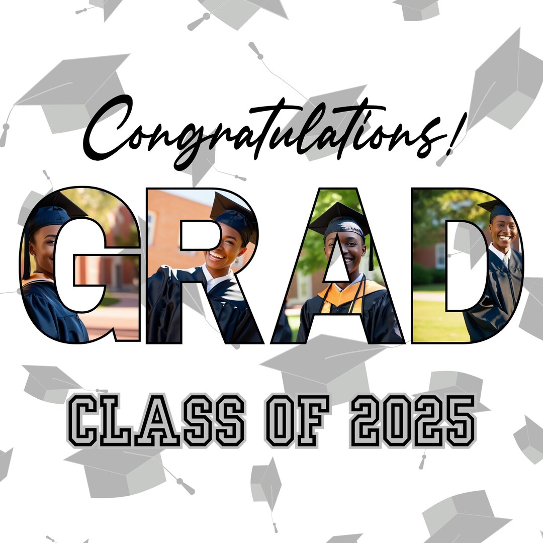 2025 Grad Frame Template | Custom Grad Photo Design, Editable Grad ...