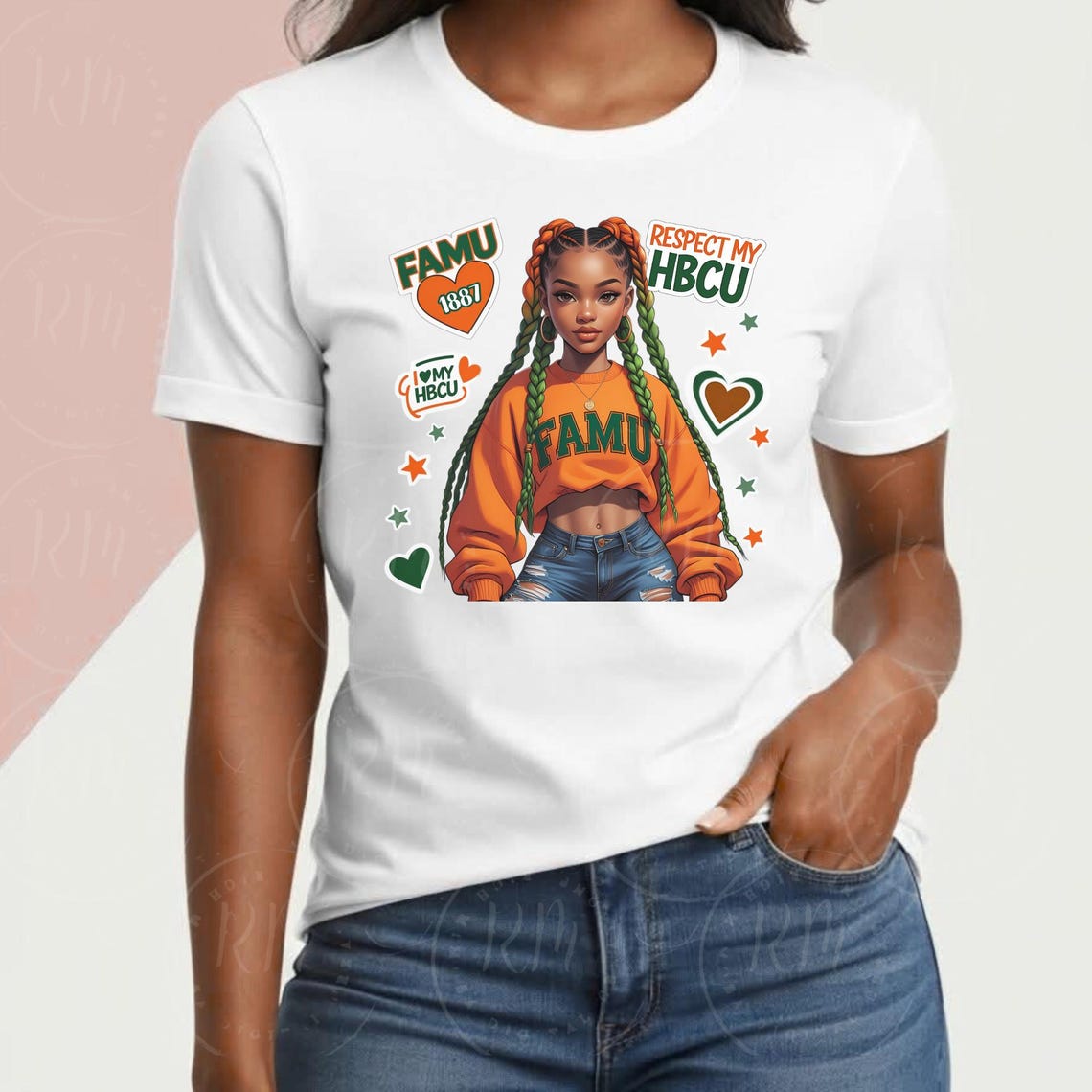 FAMU Girl Clipart: HBCU PNG, Black Woman Braids (digital Download) - Etsy