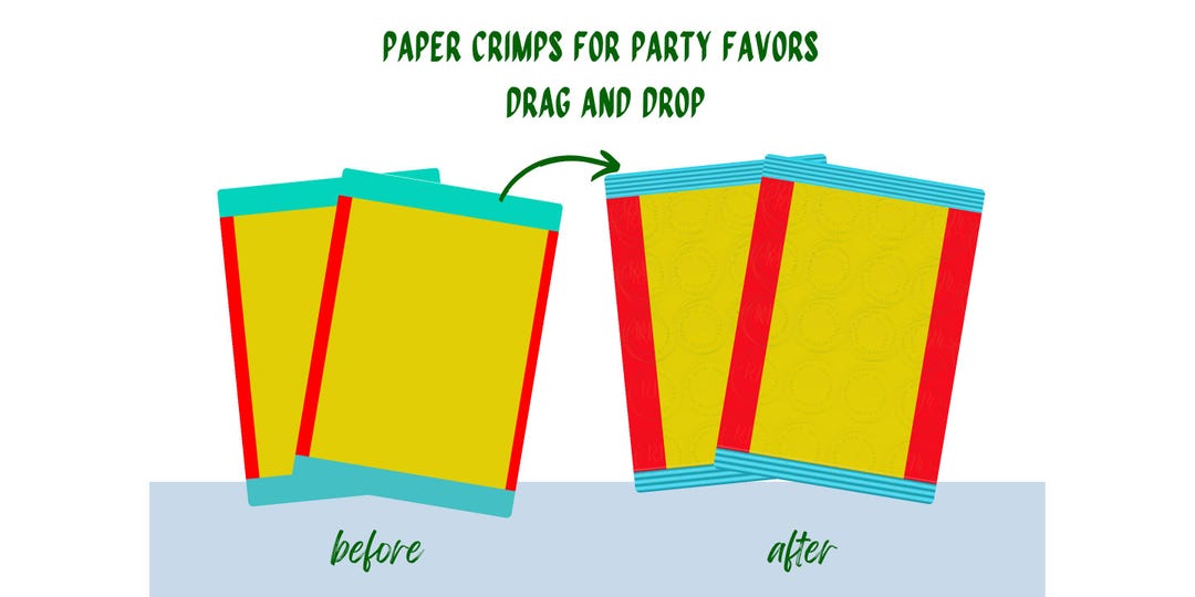 Paper Crimps for Party Favors and a Chip Bag Template, Chip Bag Crimp ...