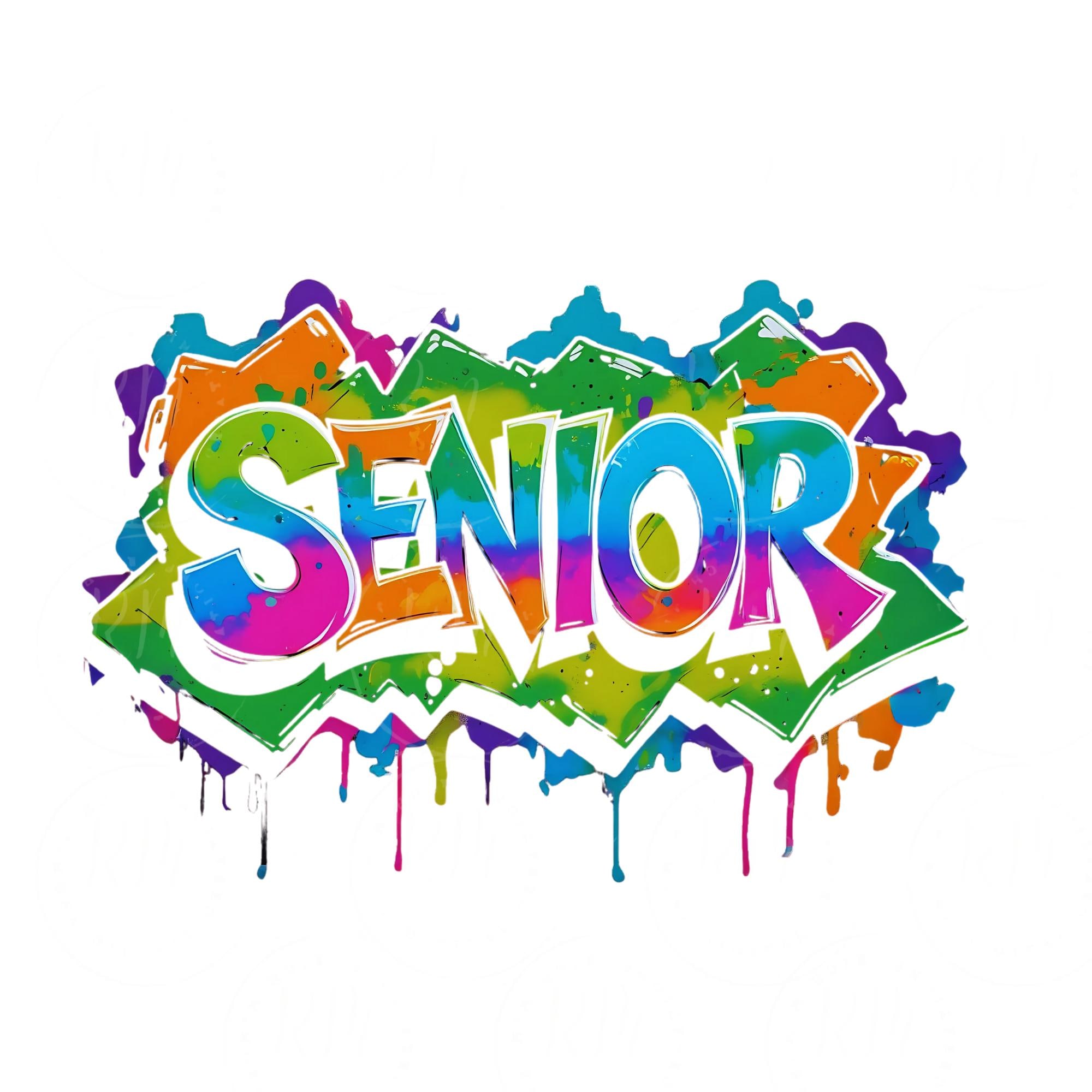Senior Graffiti PNG: Drippy Urban Graduation Design (digital Download ...