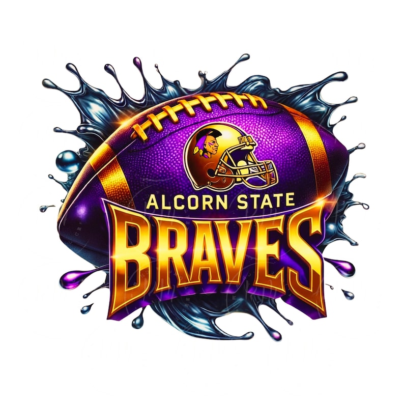 Alcorn State Braves Football Clipart: HBCU Mascot PNG (digital Download ...