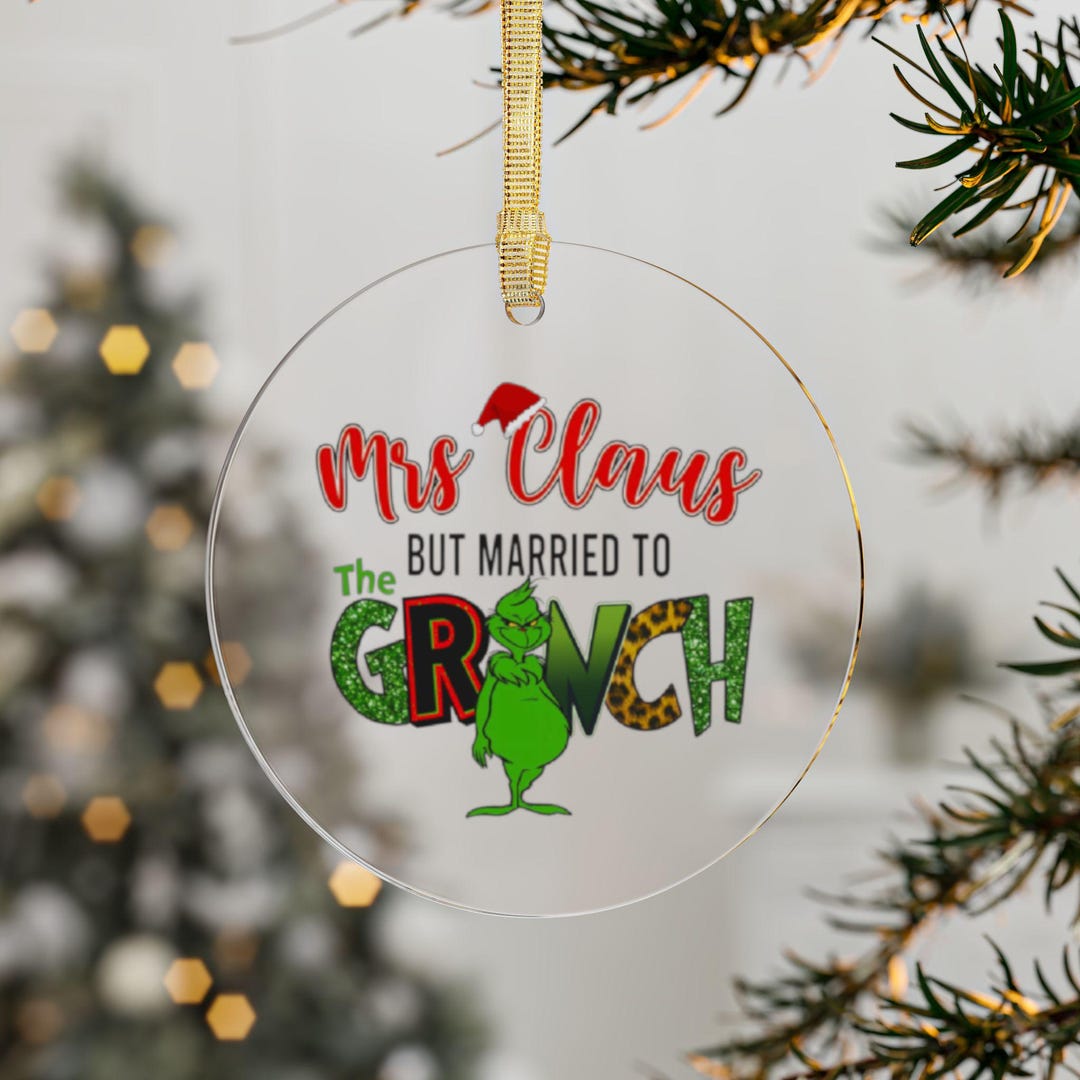 Acrylic Ornaments - Mrs Claus Grinch Mashup Christmas Decoration - Etsy