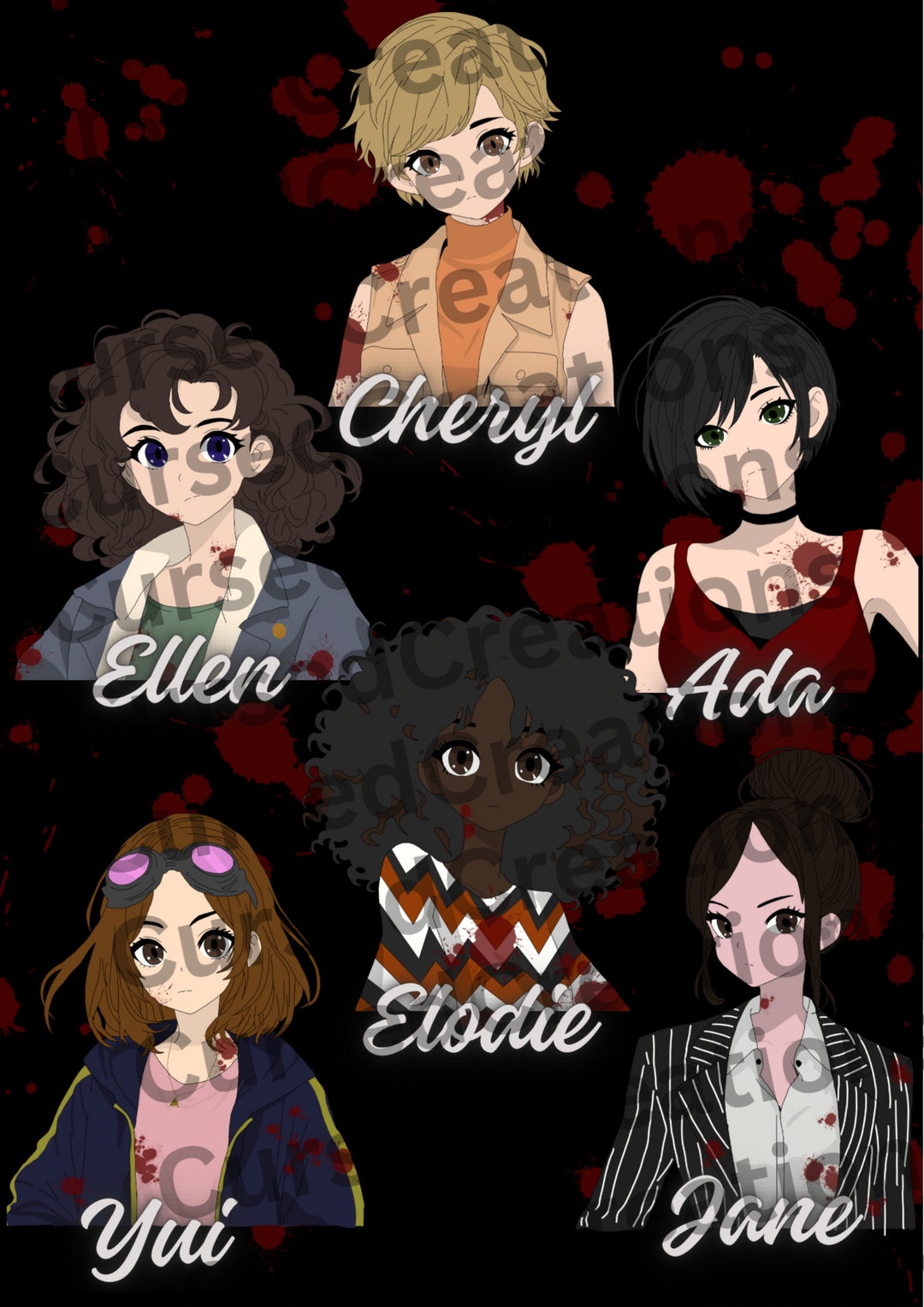 Dead by Daylight Female Duo Prints personalisation Optional Pick Your 2 ...