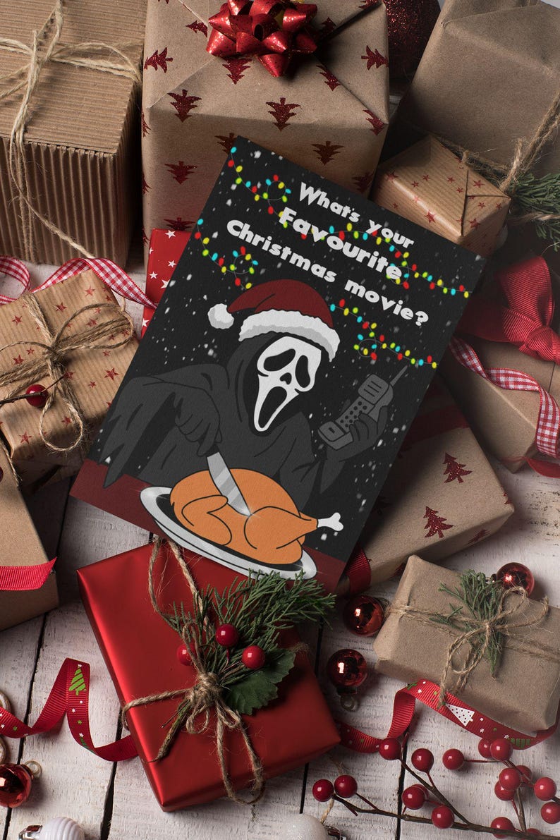 Handmade Ghostface Christmas Card Bundle (3 Cards) - Etsy