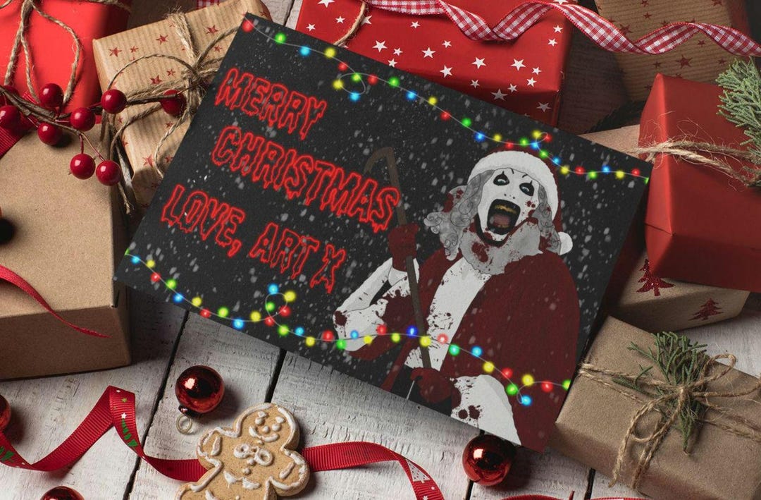 Terrifier Christmas Cards HAND DRAWN - Etsy