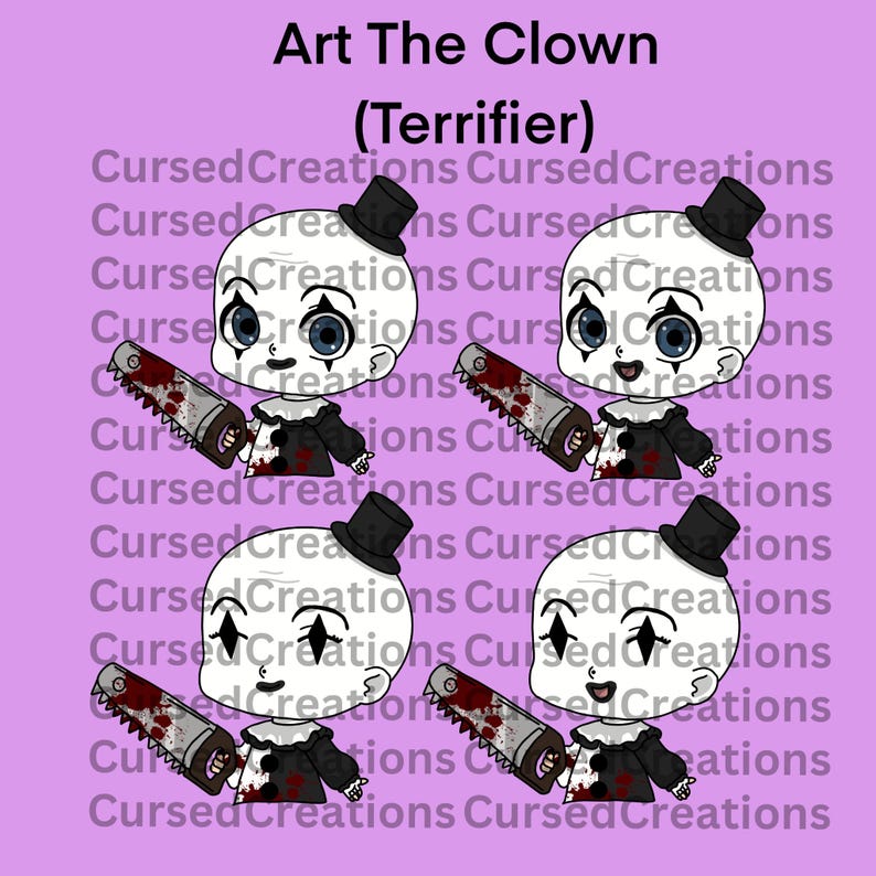 Streaming Mini Avatar (veadotube Mini) Art the Clown (terrifier) Hand ...