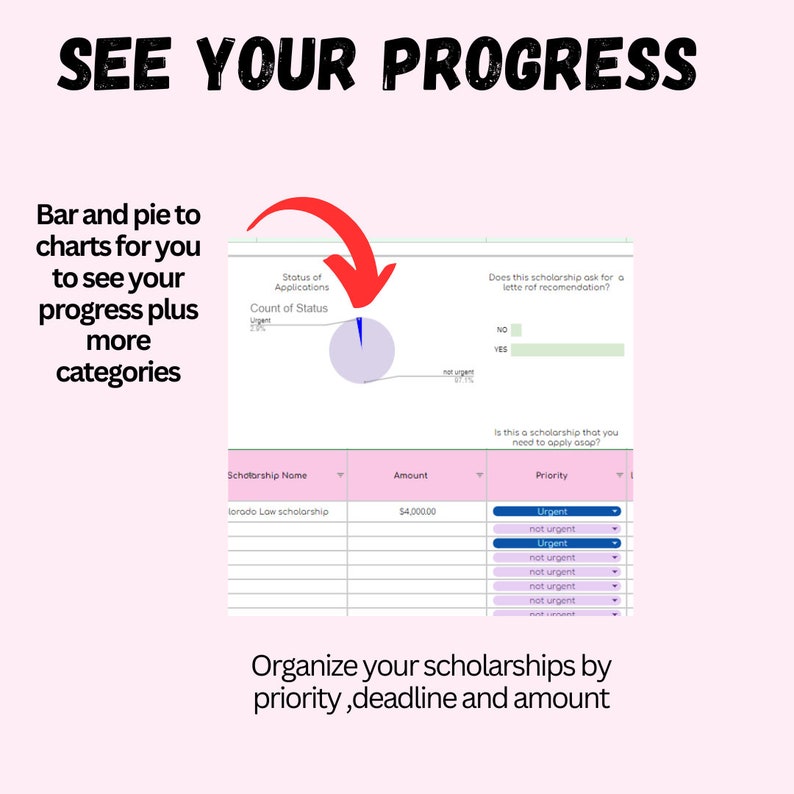 Ultimate Scholarship Tracker - Etsy