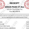 Jesus Paid It All Stamped Receipt. PNG,SVG,PDF Prayer Board Receipt ...