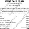 Jesus Paid It All Stamped Receipt. PNG,SVG,PDF Prayer Board Receipt ...