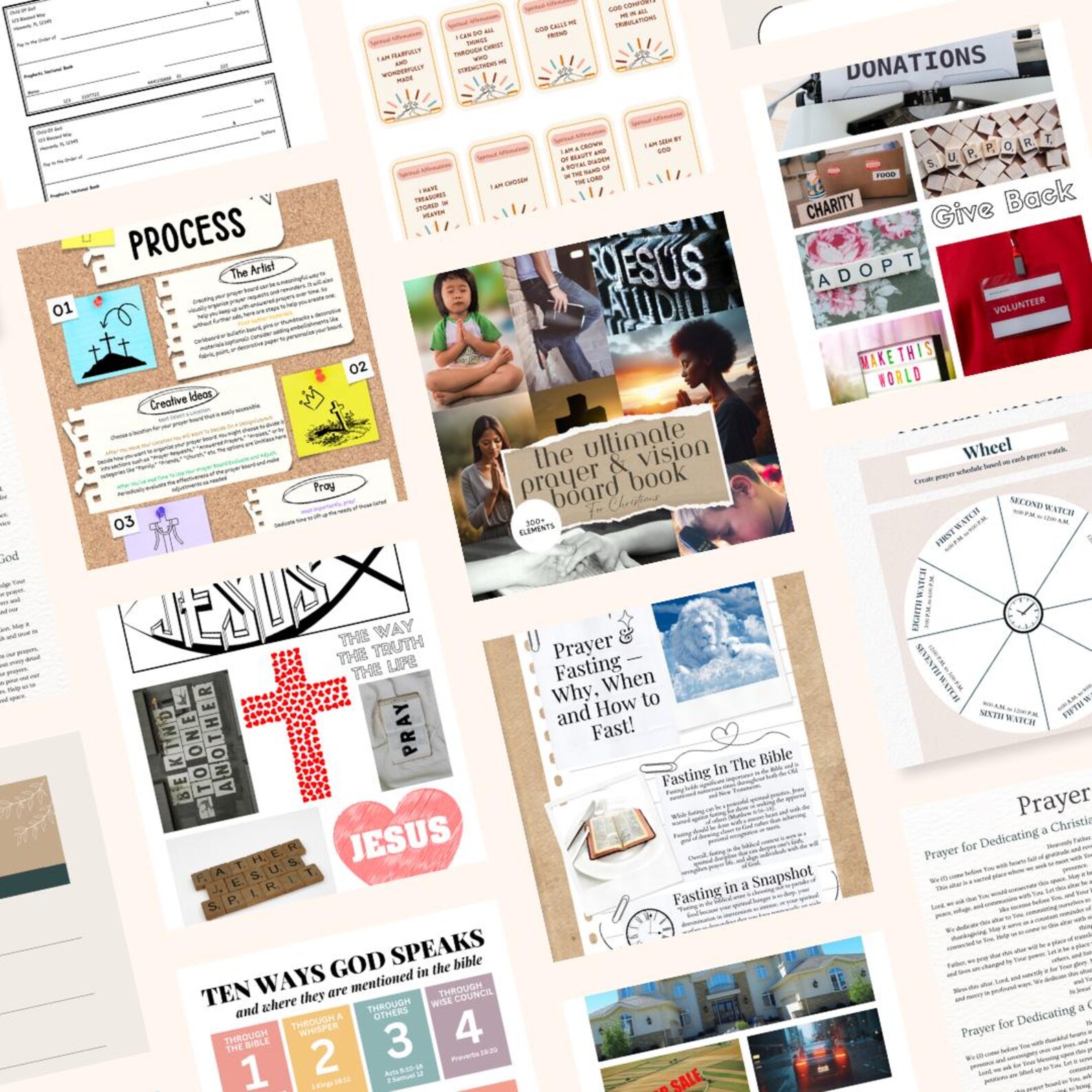 Ultimate Prayer & Vision Board Book for Christians, Prayer Board ...