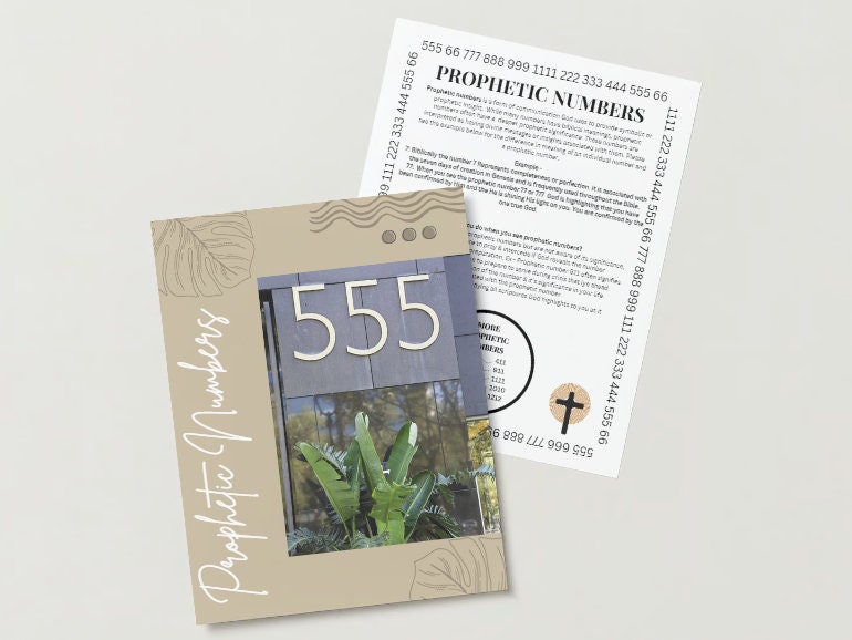 Prophetic Numbers, Prophetic Number Prayer Cards, Prophetic Number Note ...