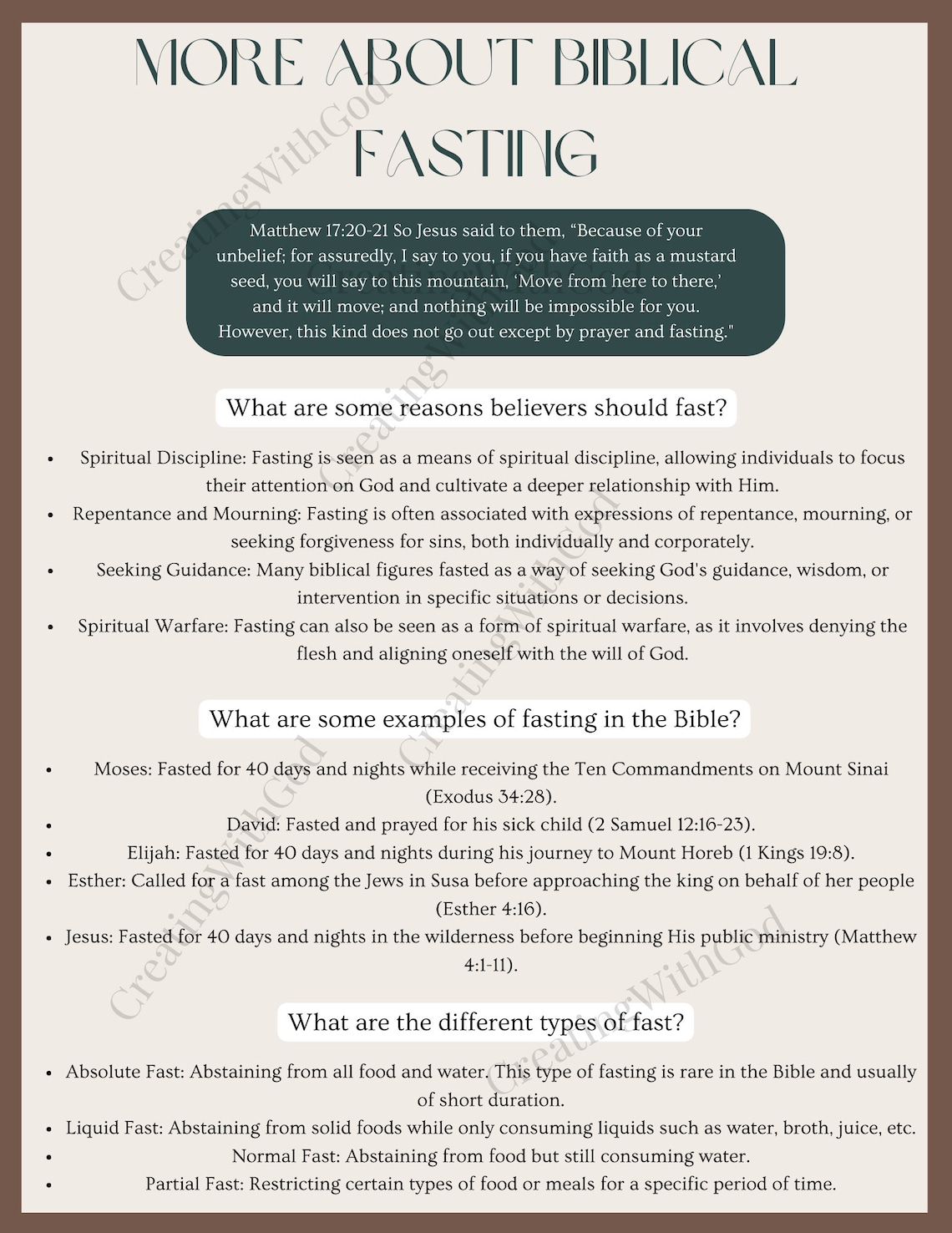 Biblical Fasting — Why, When and How to Fast!, Fasting and Praying ...