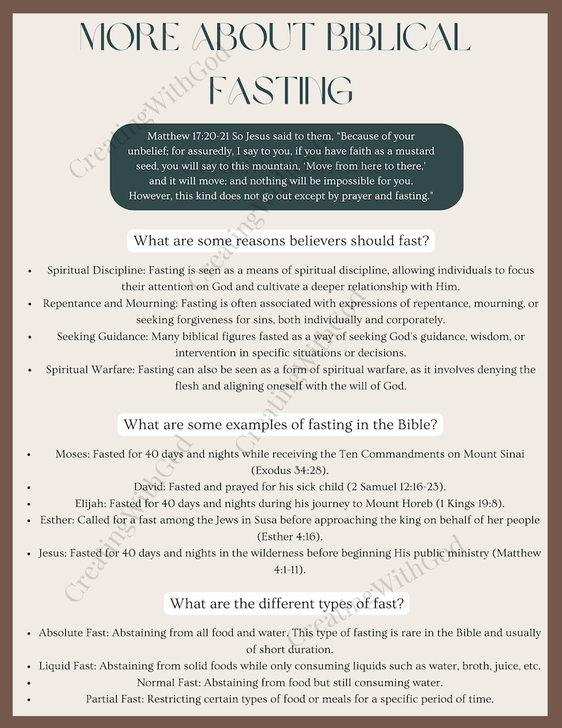 Biblical Fasting — Why, When and How to Fast!, Fasting and Praying ...