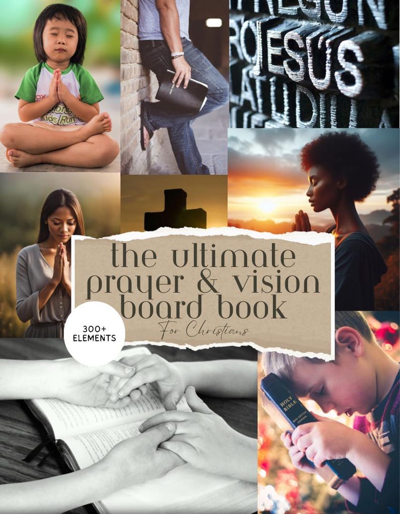 Ultimate Prayer & Vision Board Book for Christians, Prayer Board ...