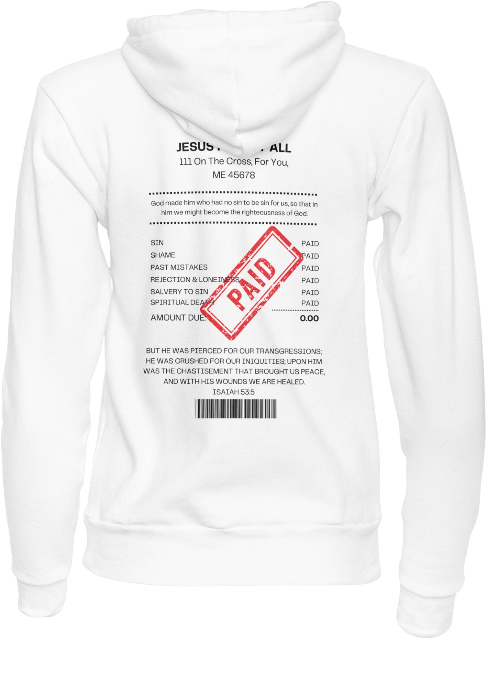 Jesus Paid It All Stamped Receipt. PNG,SVG,PDF Prayer Board Receipt ...