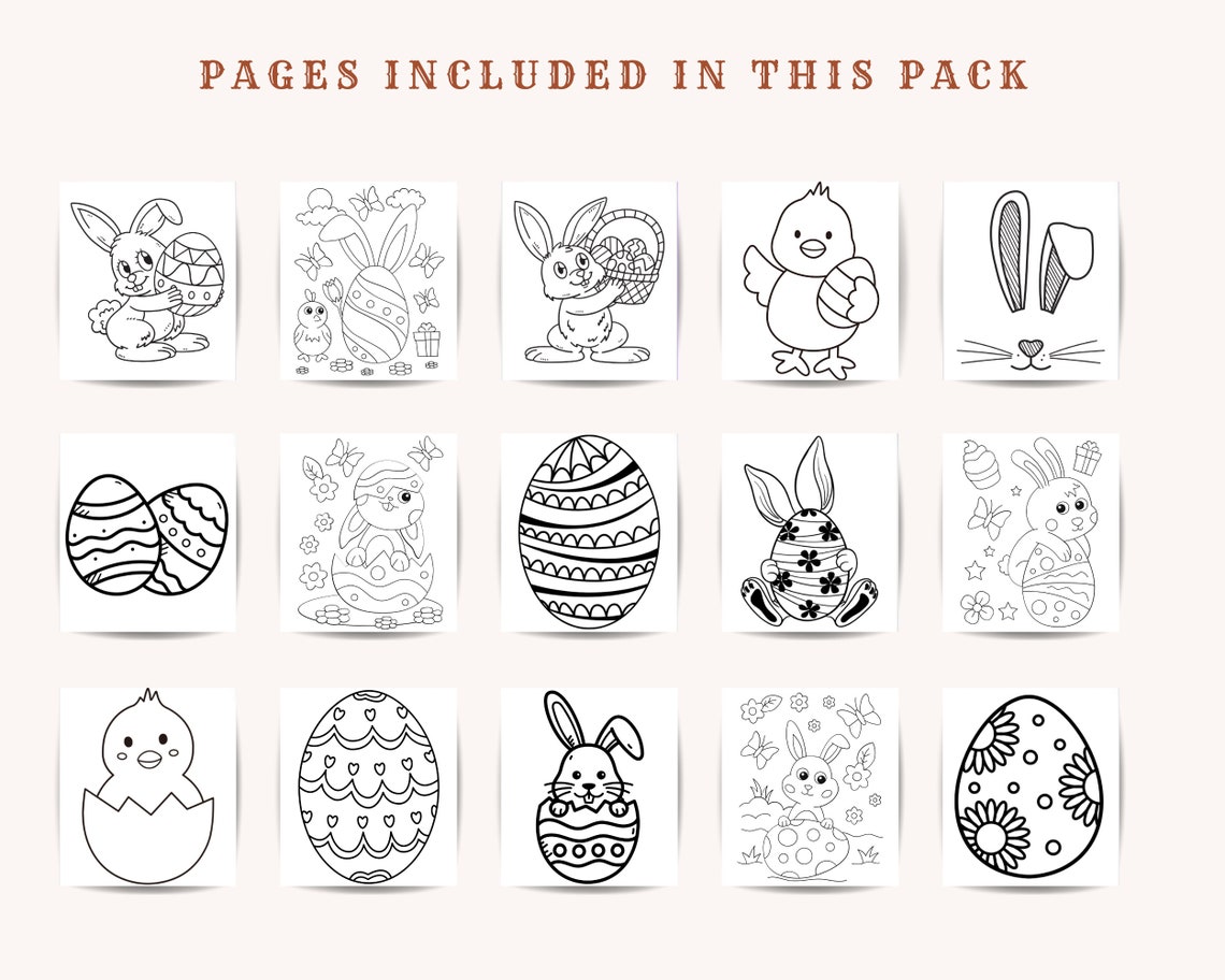 Printable Easter Coloring Pages for Kids // Quick and Easy Downloadable ...