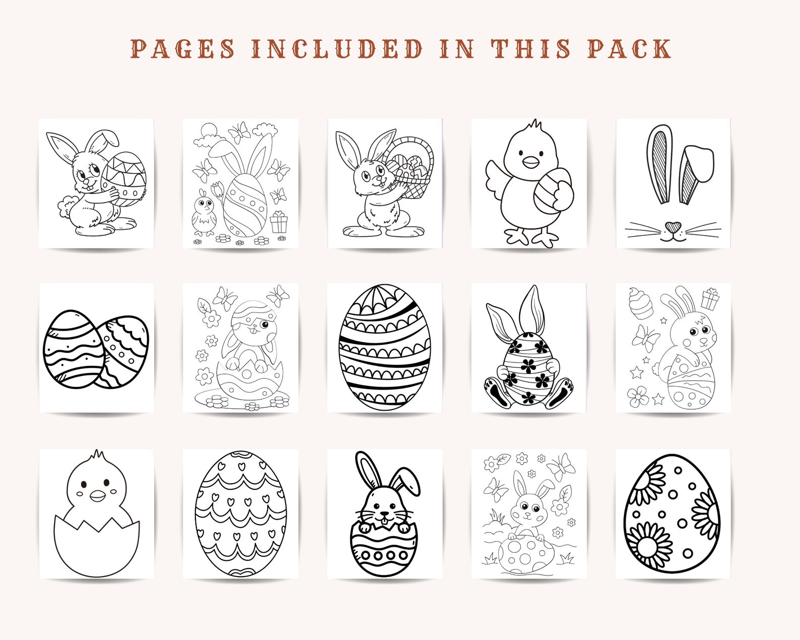 Printable Easter Coloring Pages for Kids // Quick and Easy Downloadable ...