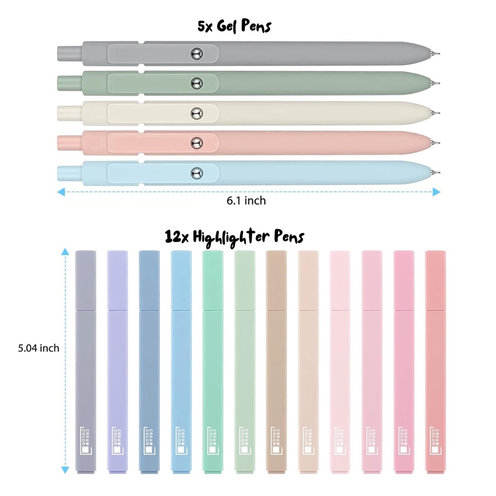 Highlighter & Pen Stationery Set Annotation Kit Book Annotation Kit - Etsy