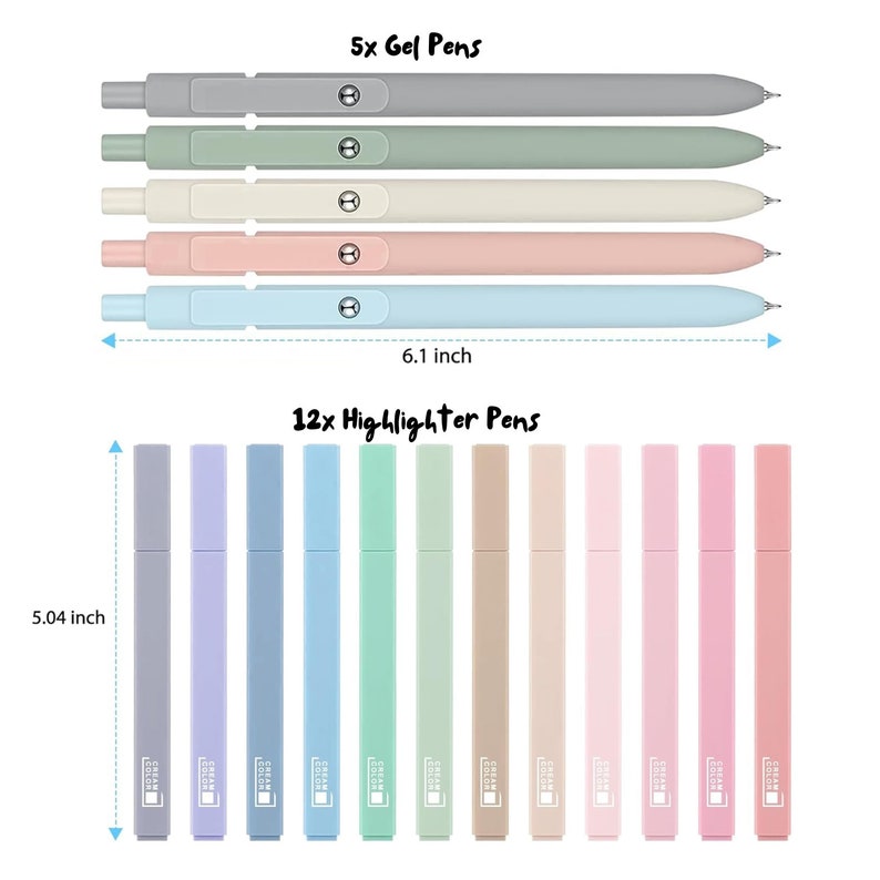 Highlighter & Pen Stationery Set Annotation Kit Book Annotation Kit - Etsy