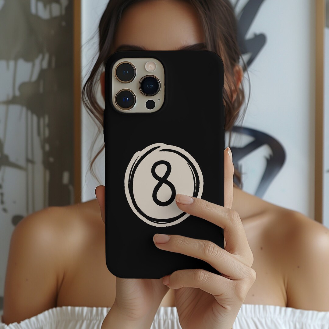 Dark Coquette Aesthetic Eight Ball Phone Case, Preppy and Trendy Style ...