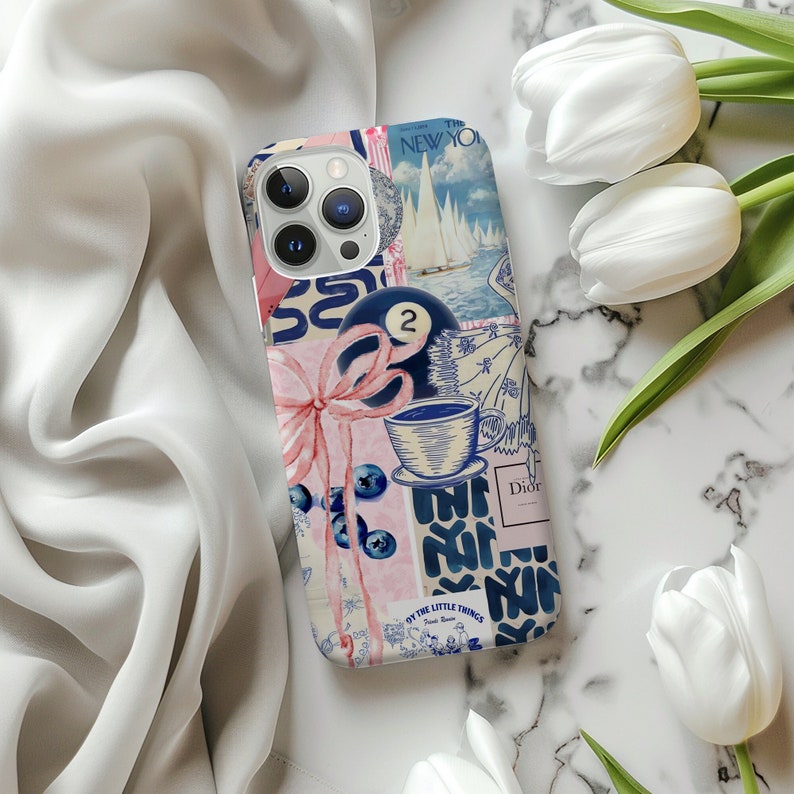 Coastal Coquette Collage Phone Case, Preppy and Cute Aesthetic, iPhone ...