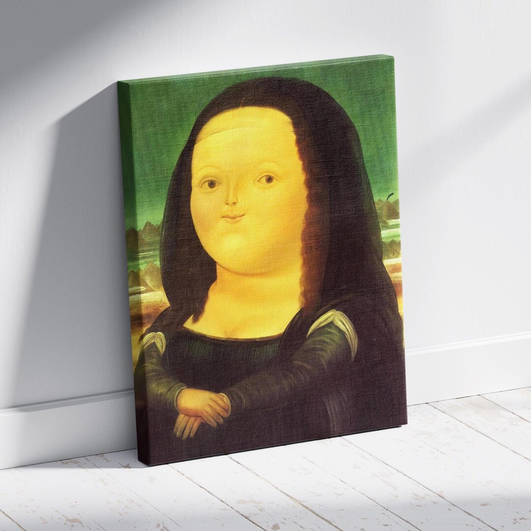 Mona Lisa Canvas, Modern Art Print, Fernando Botero Wall Decor, Ready ...