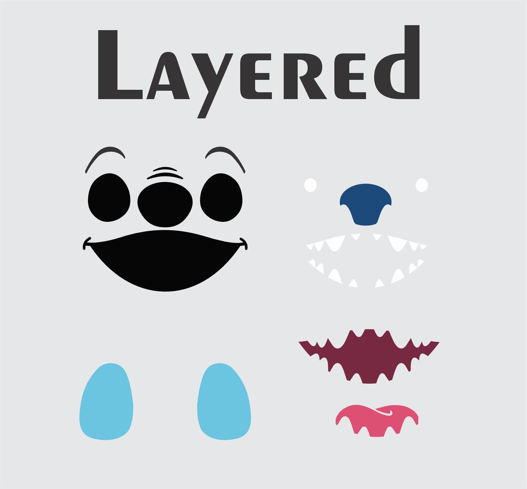 Stitch Face Svg, Angel Face Svg Layered Ready to Cut Files, All Files ...