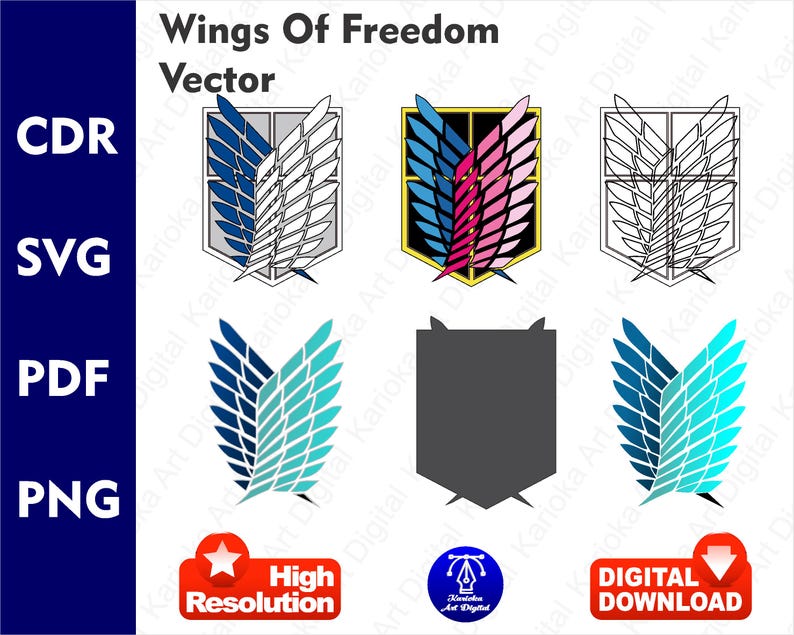 AOT Digital Download, Boy Scout Logo SVG File, AOT Inspired Wings of ...