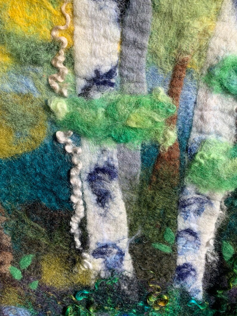 Bluebell Forest, Deep in the Woods, Original Felted Artwork Featuring ...