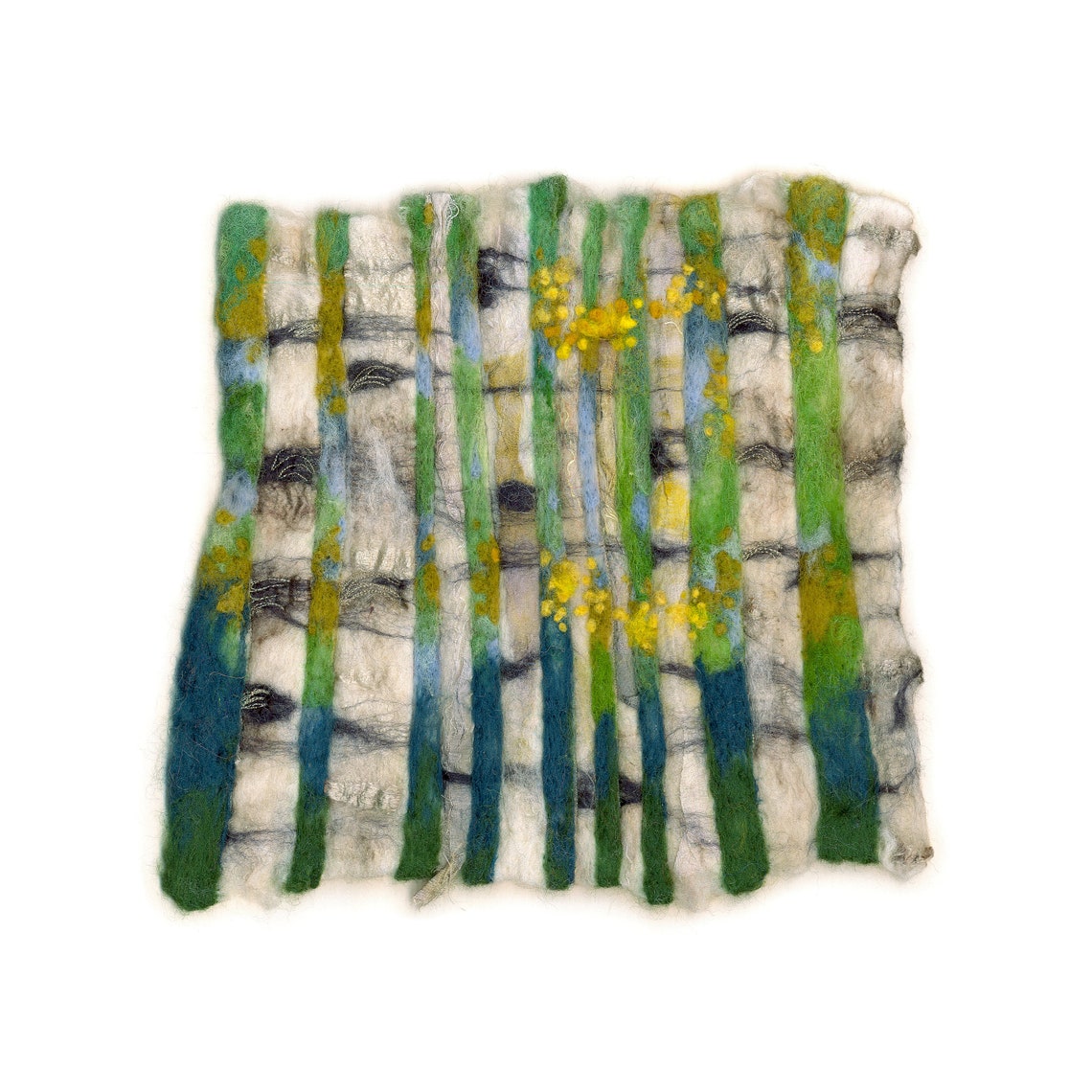 Through the Trees, Original Felted and Stitched Artwork Featuring Birch ...