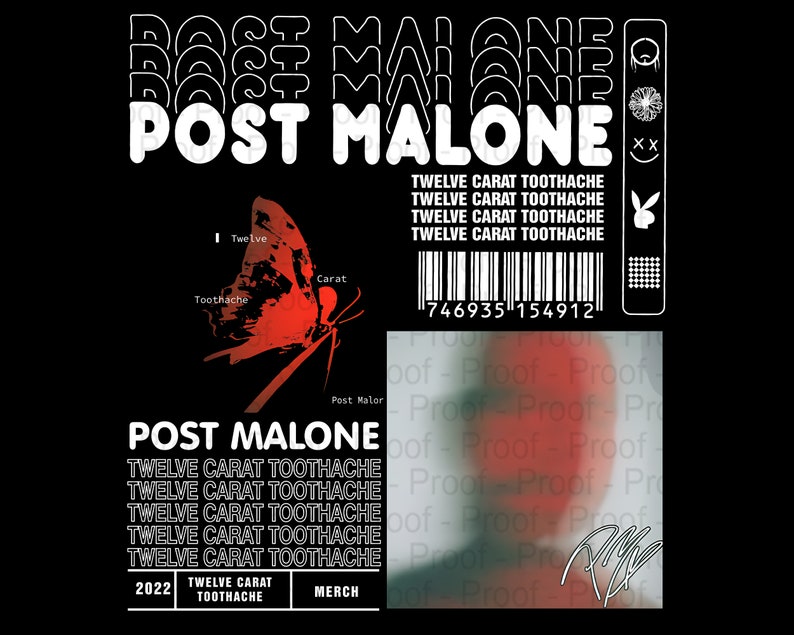 Post Malone PNG, Posty Digital File, Lost My Boyfriend Png File, Gift ...