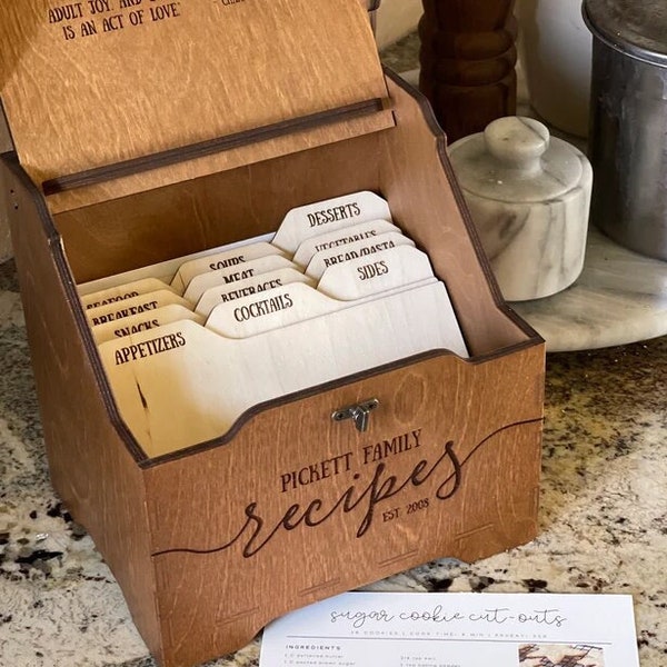 Recipe Box Dividers - Etsy