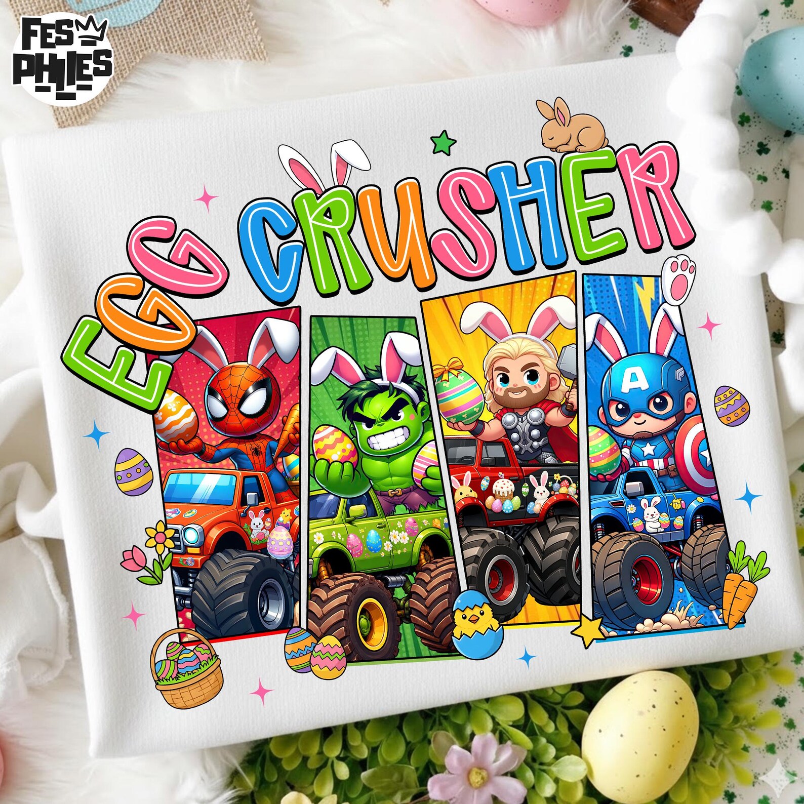 Monster Truck Easter PNG, Egg Crusher Png, Happy Easter Day PNG, Easter ...