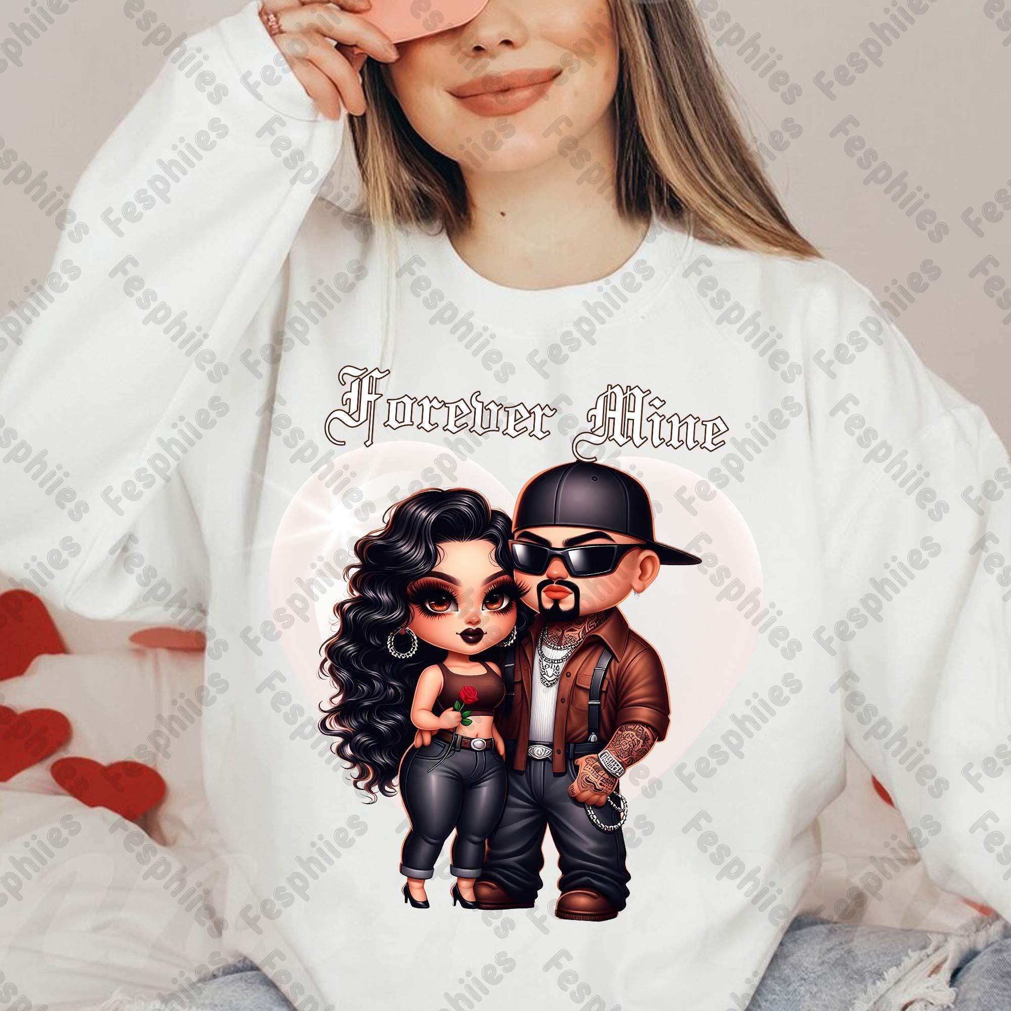 5 Chicano Always and Forever Couple Png, Valentines Day Png, Spanish ...