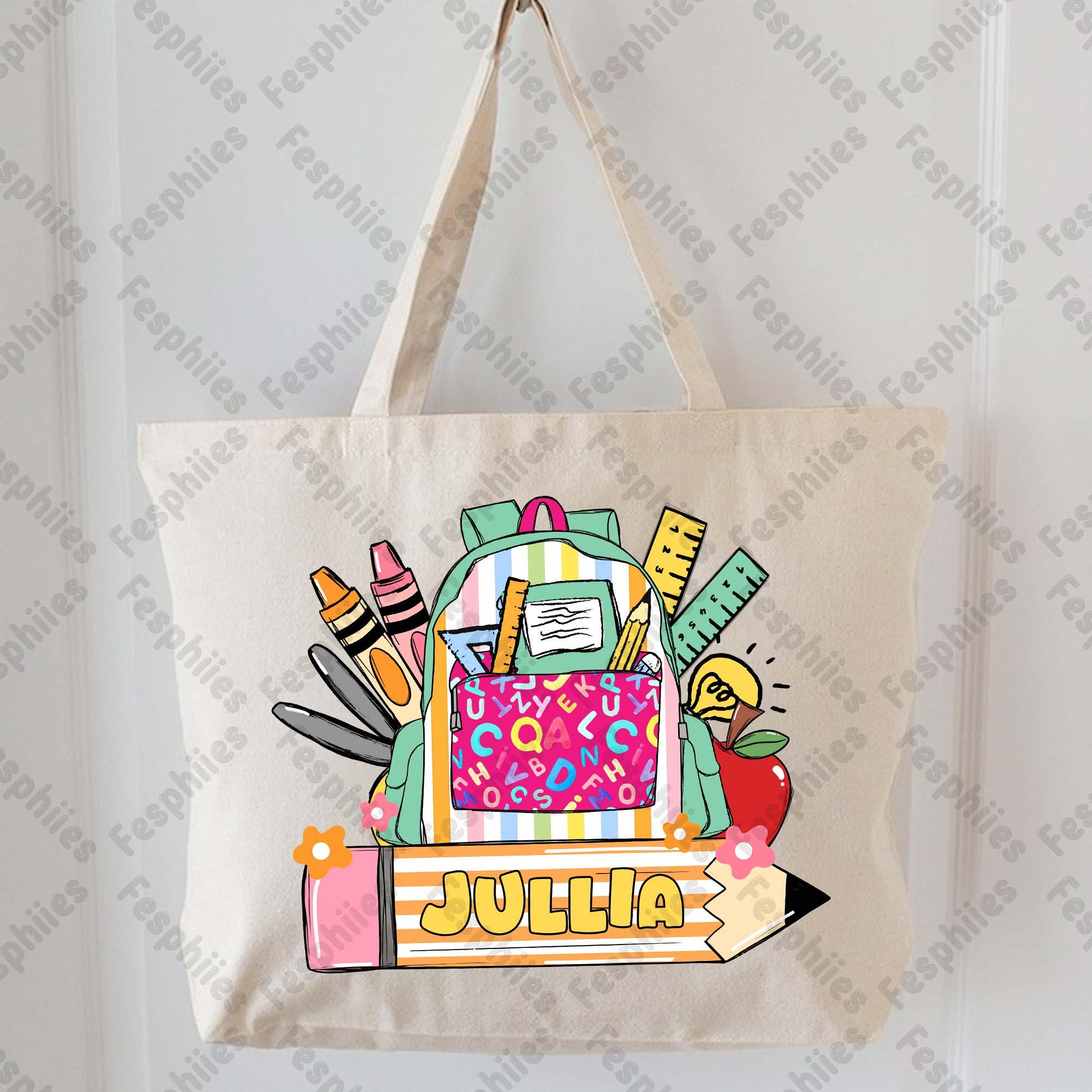 Custom Teacher Name Png, Backpack Custom Name Png, Back to School Png ...