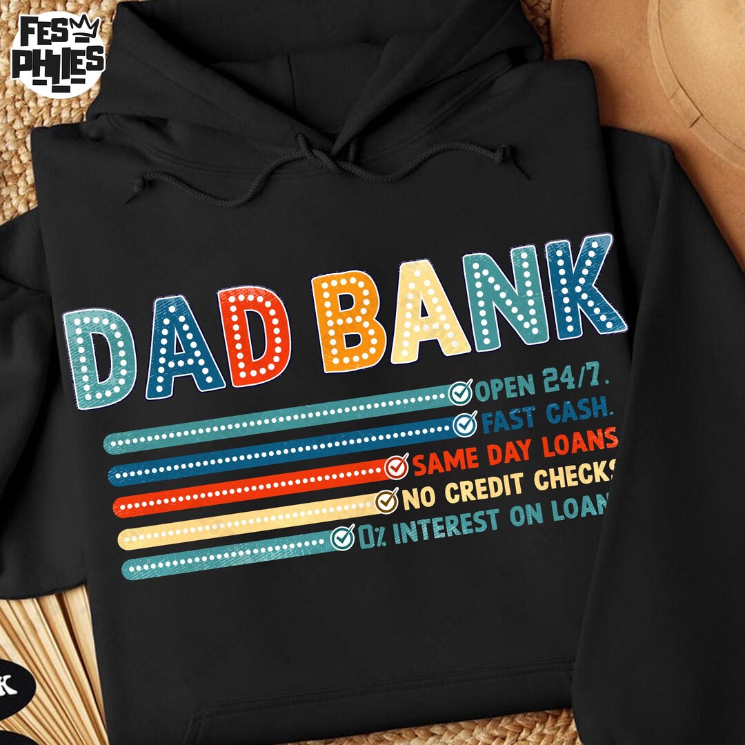 Retro Bank of Dad Png, Father's Day Png, Funny Dad Png, Fatherhood Png ...