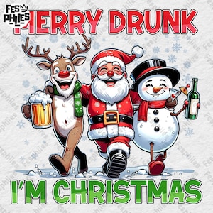 Christmas Drinking Png, Funny Merry Drunk Im Christmas Png, Family ...