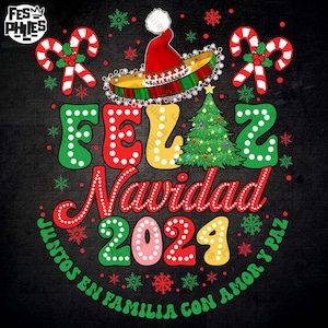 Feliz Navidad 2024 Png, Spanish Christmas Png, Mexican Christmas Png ...