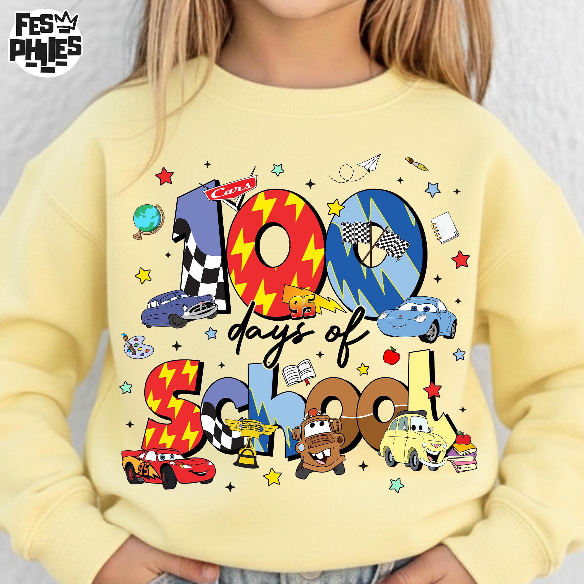 100 Days of School Cartoon PNG, 100 Days Bruh PNG, Happy 100 Days of ...