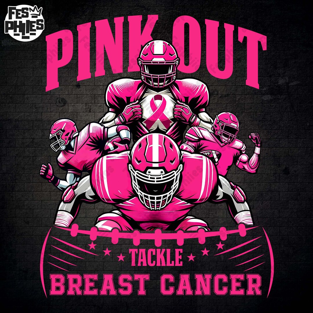 Pink Ribbon Football Png, Breast Cancer Football Pink Out Png, American ...