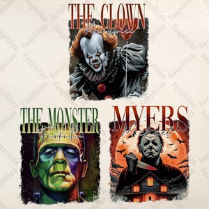 5 Friends Horror Characters Halloween Png , Happy Horror Movie Killers ...